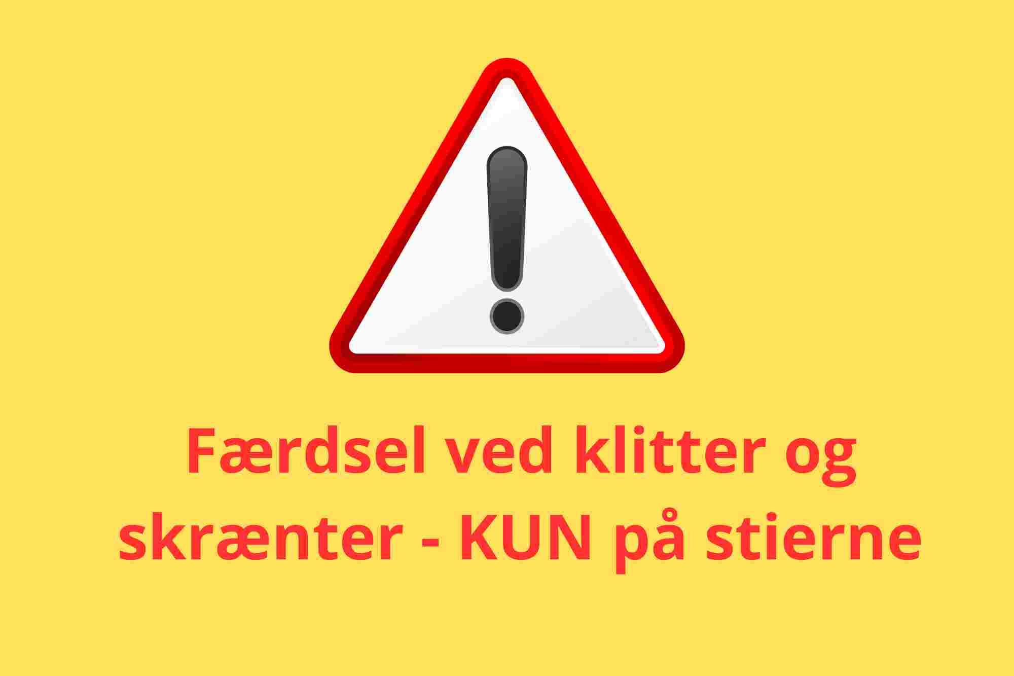 Advarsel om fare ved færdsel i og omkring klitter og skrænter - Sydnyt ...